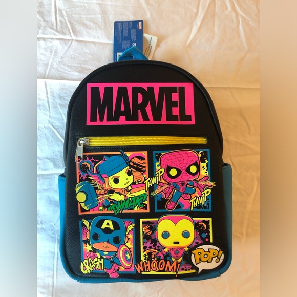 Funko | Bags | Funko Pop Marvel Black Light Mini Backpack | Poshmark